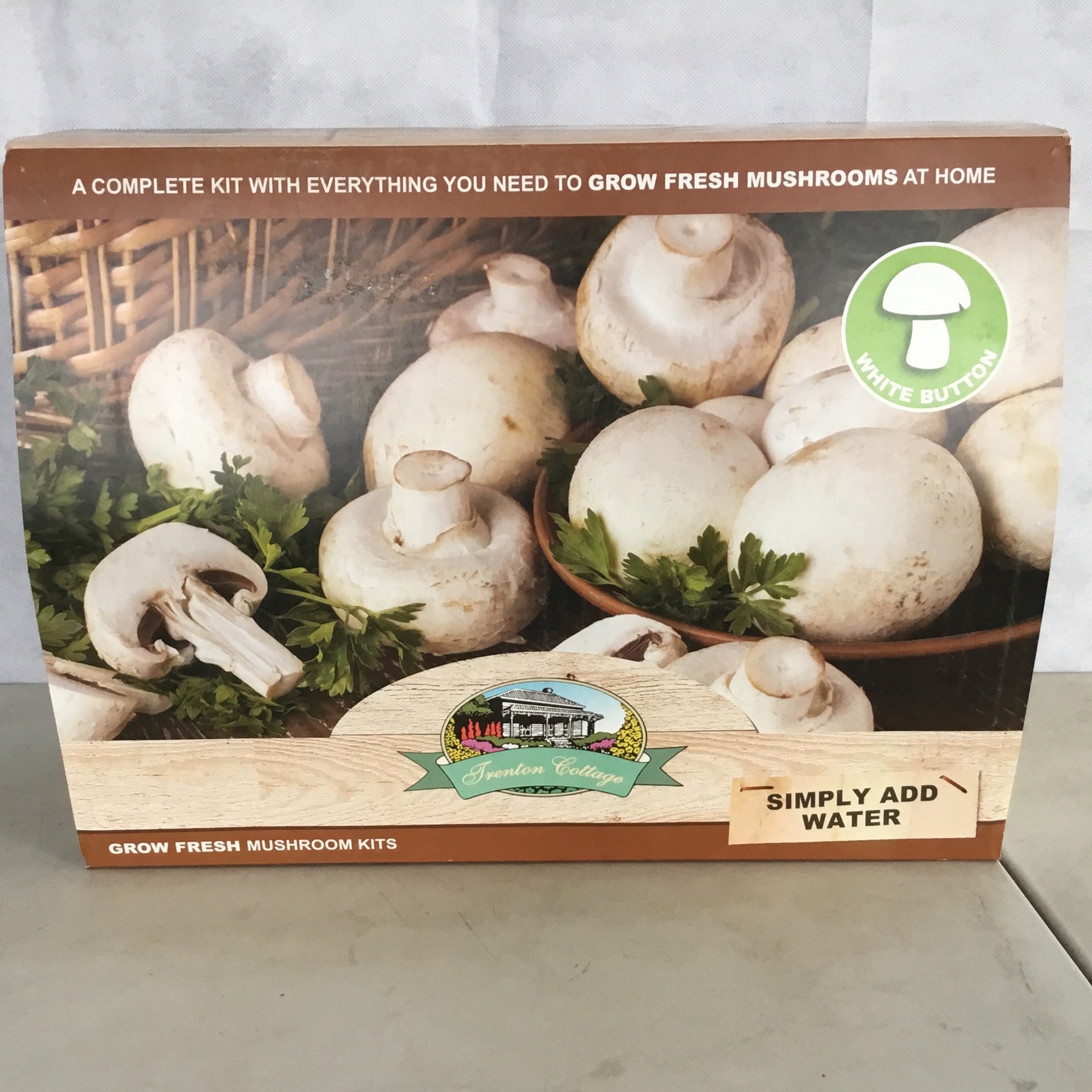 Mushroom kit white button | Formosa Gardens Nursery, Ballarat