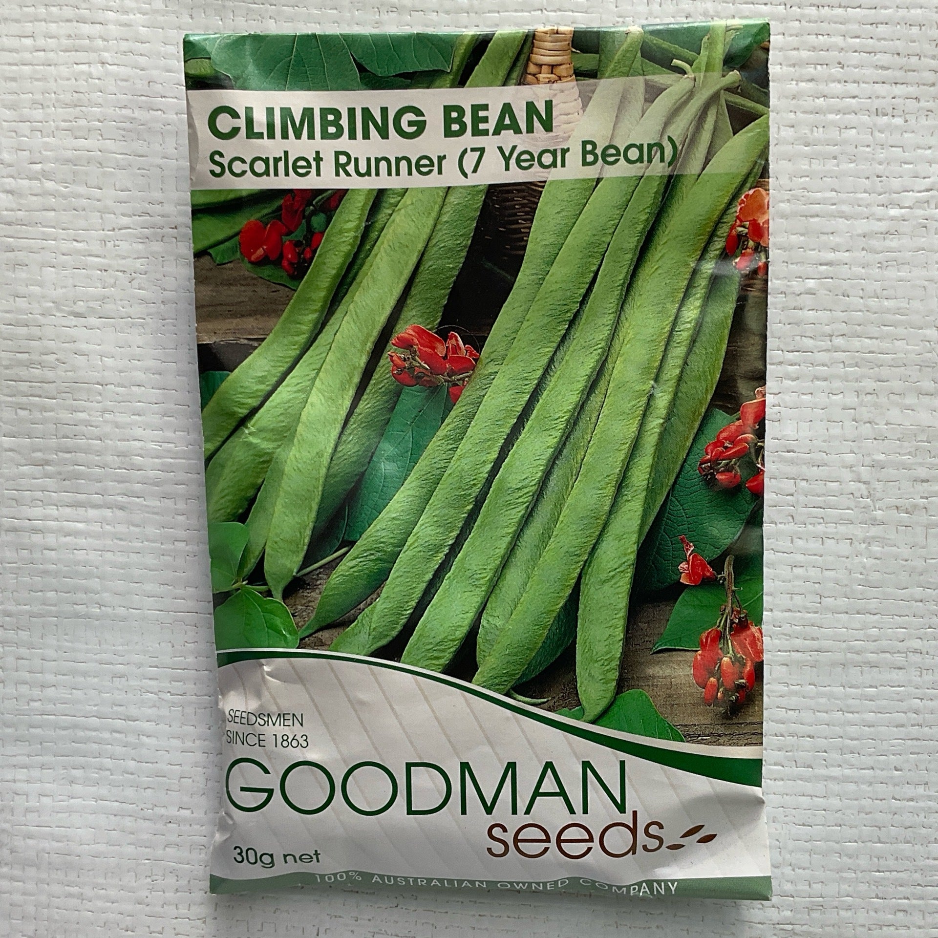 Bean climbing scarlet runner 7 year bean | Formosa Gardens Nursery ...