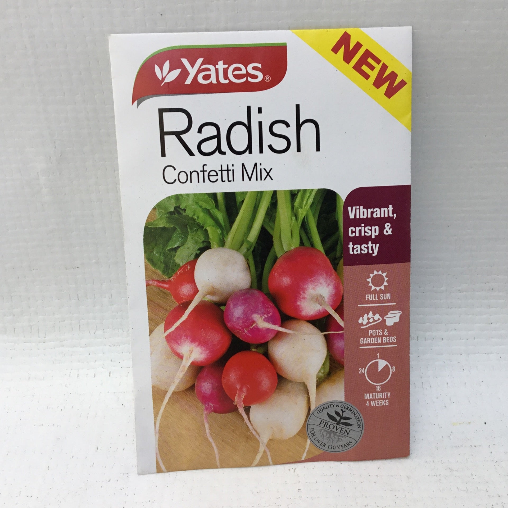 Radish confetti mix yates | Formosa Gardens Nursery, Ballarat