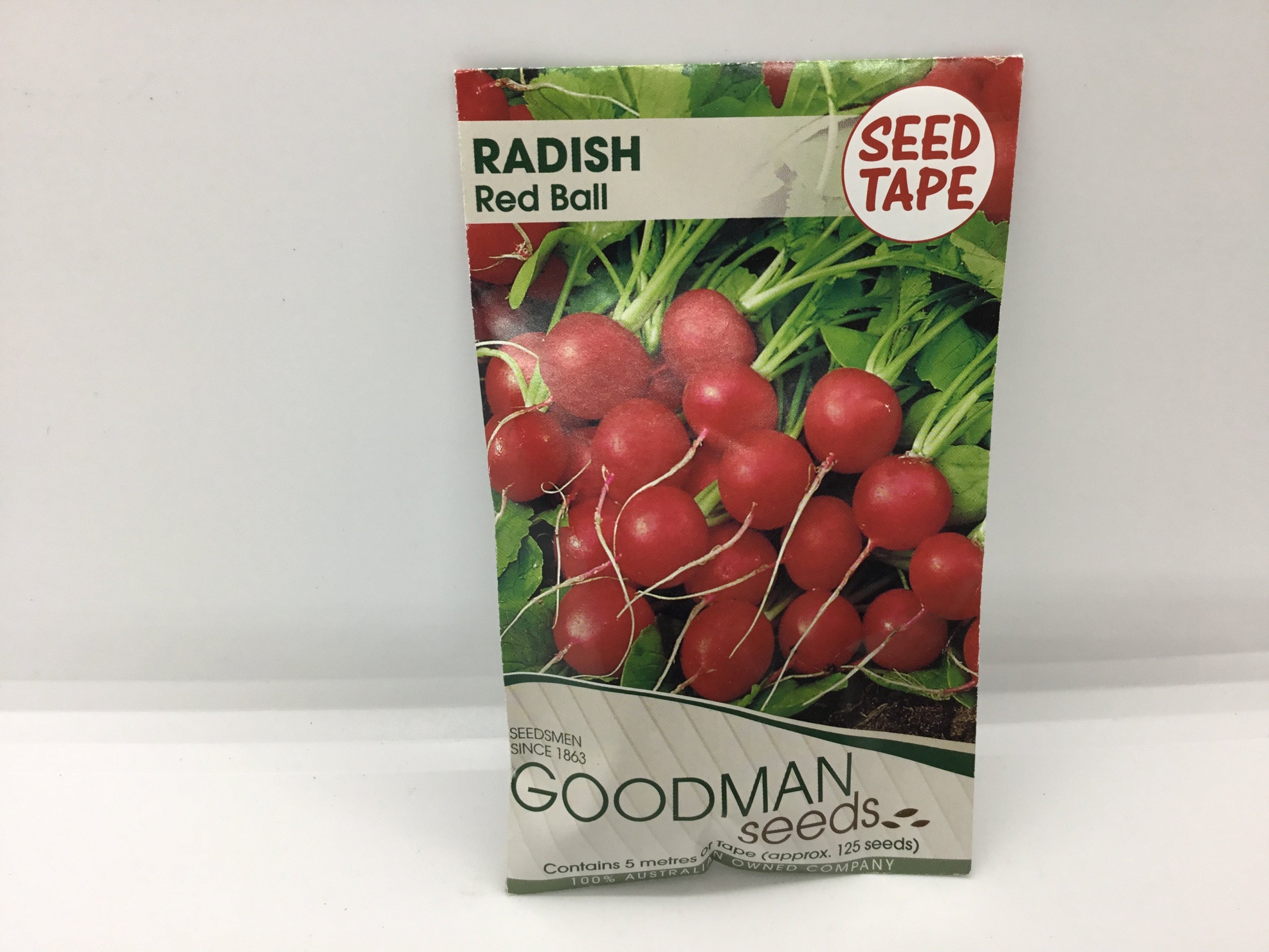Radish red ball seed tape | Formosa Gardens Nursery, Ballarat